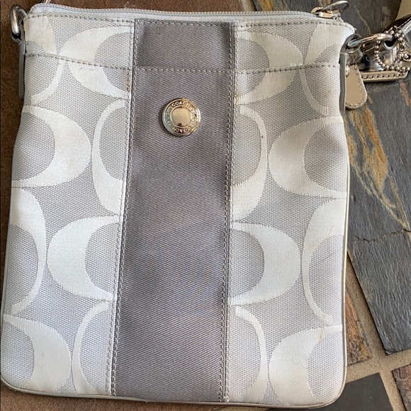 Coach | Bags | Sliver Coach Mini Crossbody With Matching Wallet | Poshmark